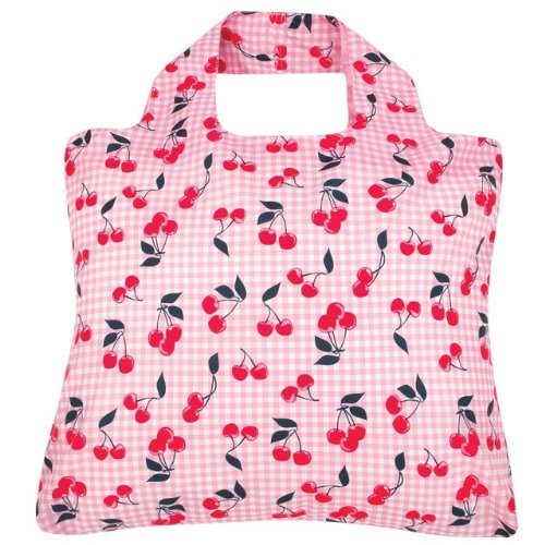 Envirosax Lane Reusable Shopping Bags, Cherry, Set of 2