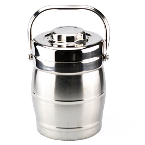 Thermal Lunch Box Stainless Steel Double Wall Food Jar Hot or Cold (2.3 Quarts)