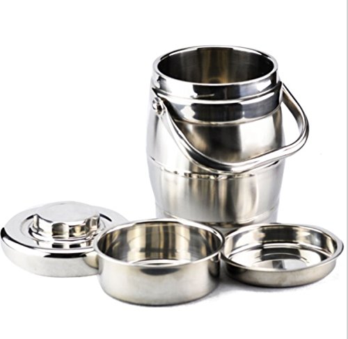 Thermal Lunch Box Stainless Steel Double Wall Food Jar Hot or Cold (2.3 Quarts)