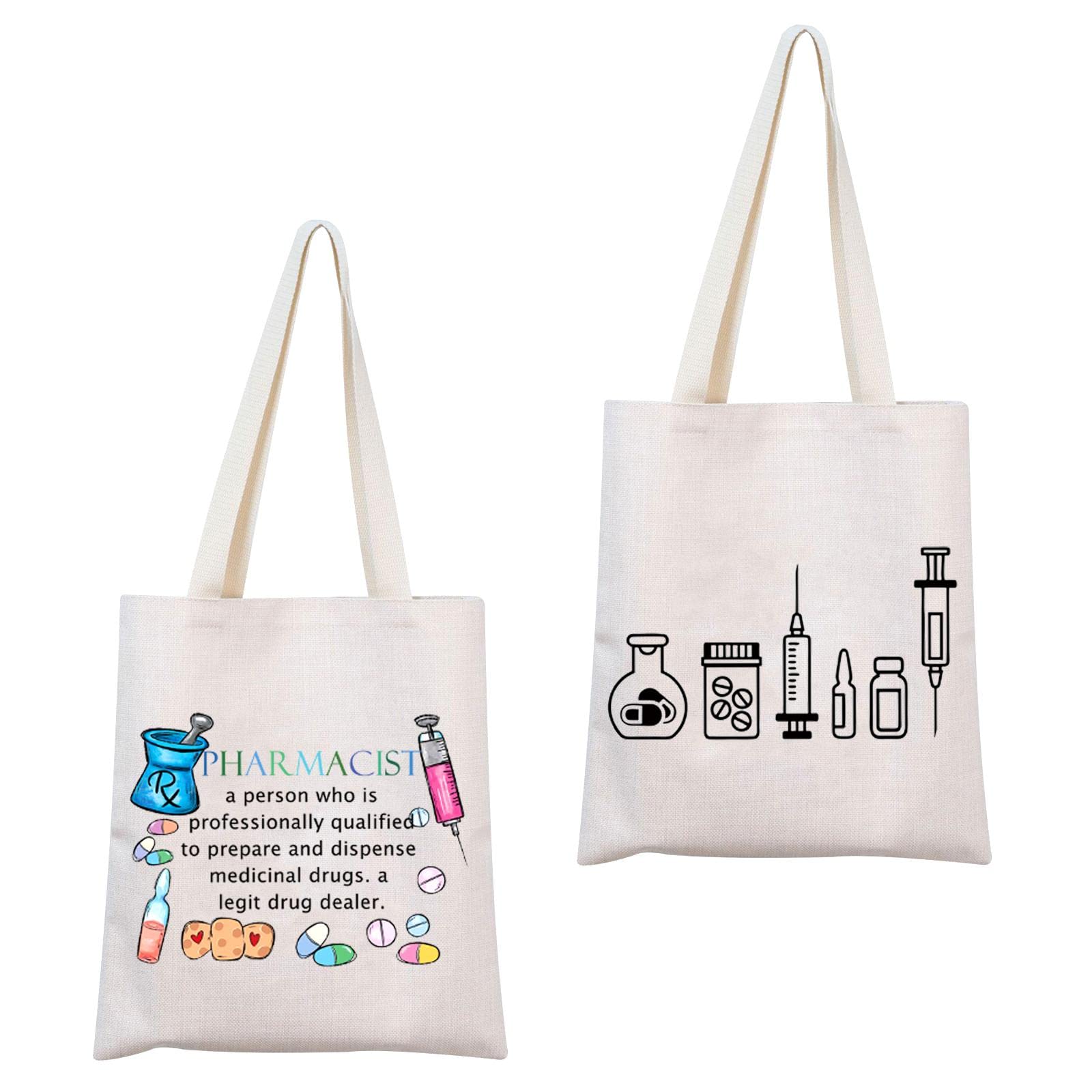 MNIGIU Pharmacist Tote Bag Pharmacist Thank You Gift Pharmacist Shopping Bag Pharmacist Graduation Gift Pharmacist Grad Gift for Pharmacist (Shopping Bag)