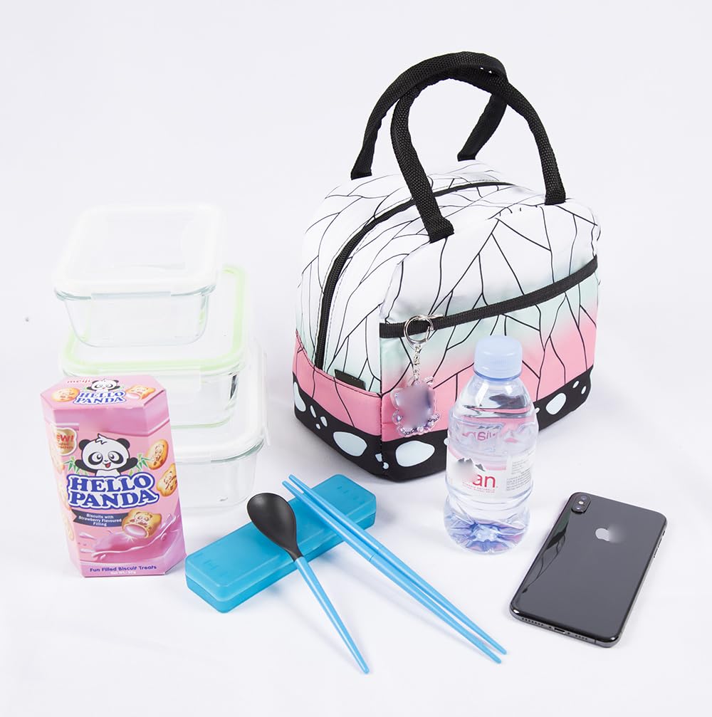 Maxer Japanese Anime Lunch Bag for Women Lunch Holder Insulated Lunch Cooler Bag for Kids