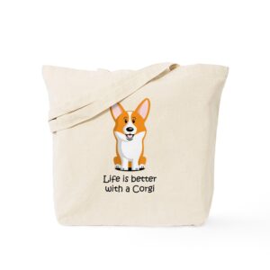 cafepress pembroke welsh corgi tote bag canvas tote shopping bag