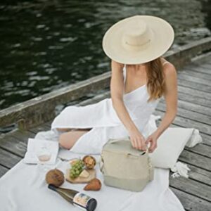 SoYoung Lunch Poche - Adult Lunch, Raw Linen, Eco-Friendly, Modern and Easy to Clean - Linen-Cement