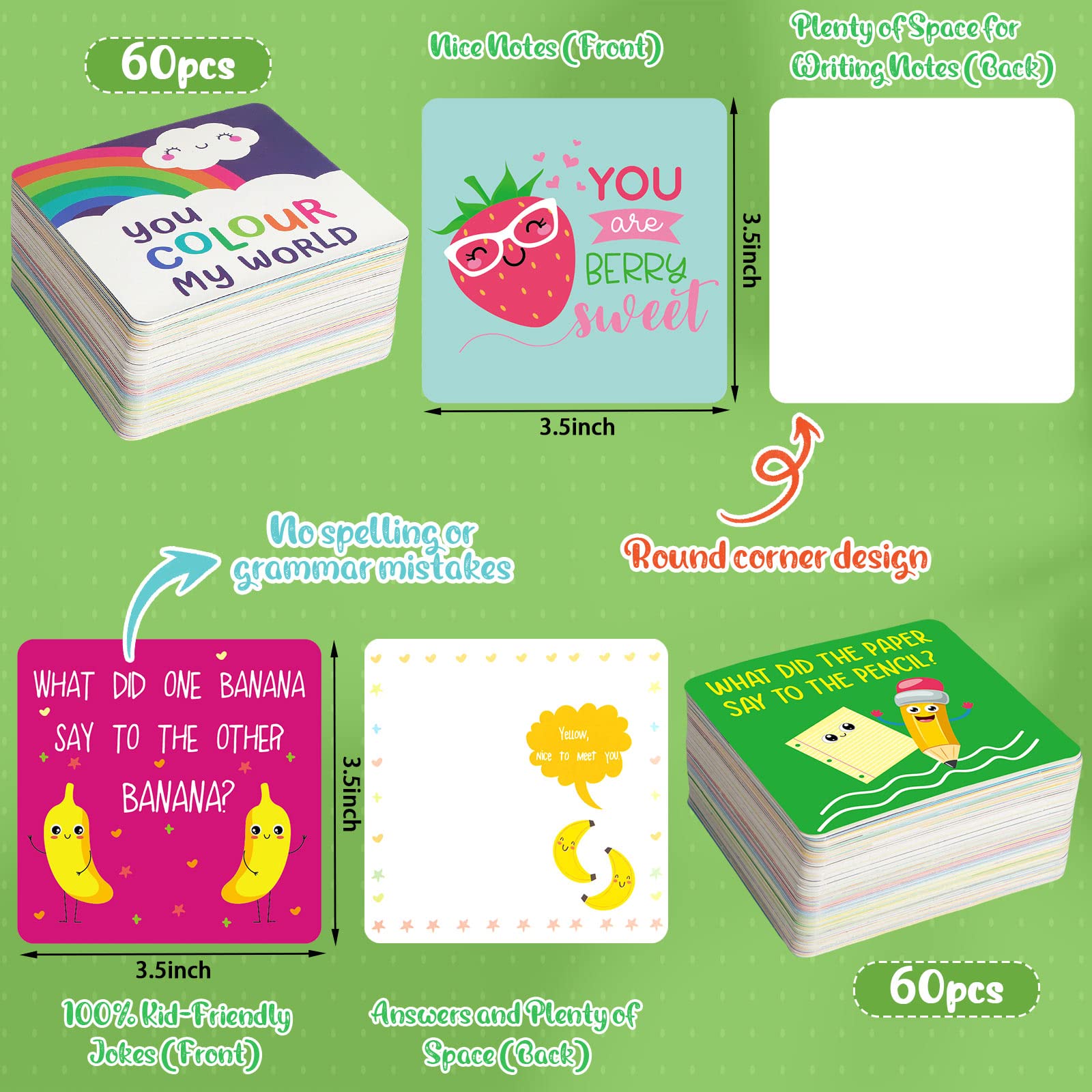 AYZTKUX 120Pcs Lunch Notes for Kids, Cute Motivational and Inspirational Lunch Box Notes for Kids, Thinking of You Cards, Back to School Gifts for Boy’s and Girl’s Lunchbox, Lunchbox Jokes for Kids