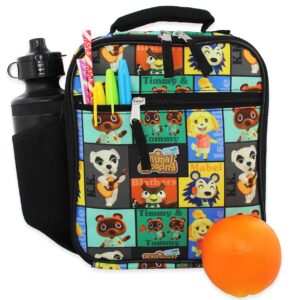 Nintendo Animal Crossing Kids Soft Insulated School Lunch Box (One Size, Black)