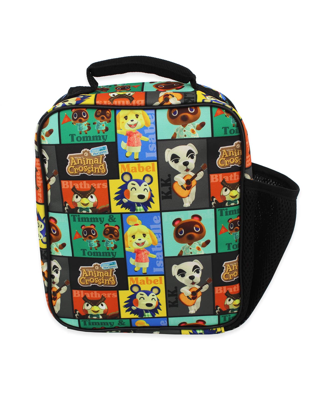 Nintendo Animal Crossing Kids Soft Insulated School Lunch Box (One Size, Black)