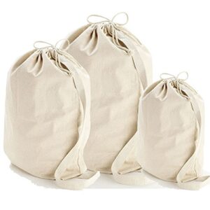 Cotton Canvas Laundry Bags (Single) (Large Cotton)