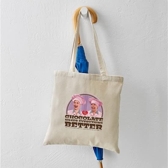 CafePress I Love Lucy: Chocolate Makes Everything B Tote Bag Canvas Tote Shopping Bag