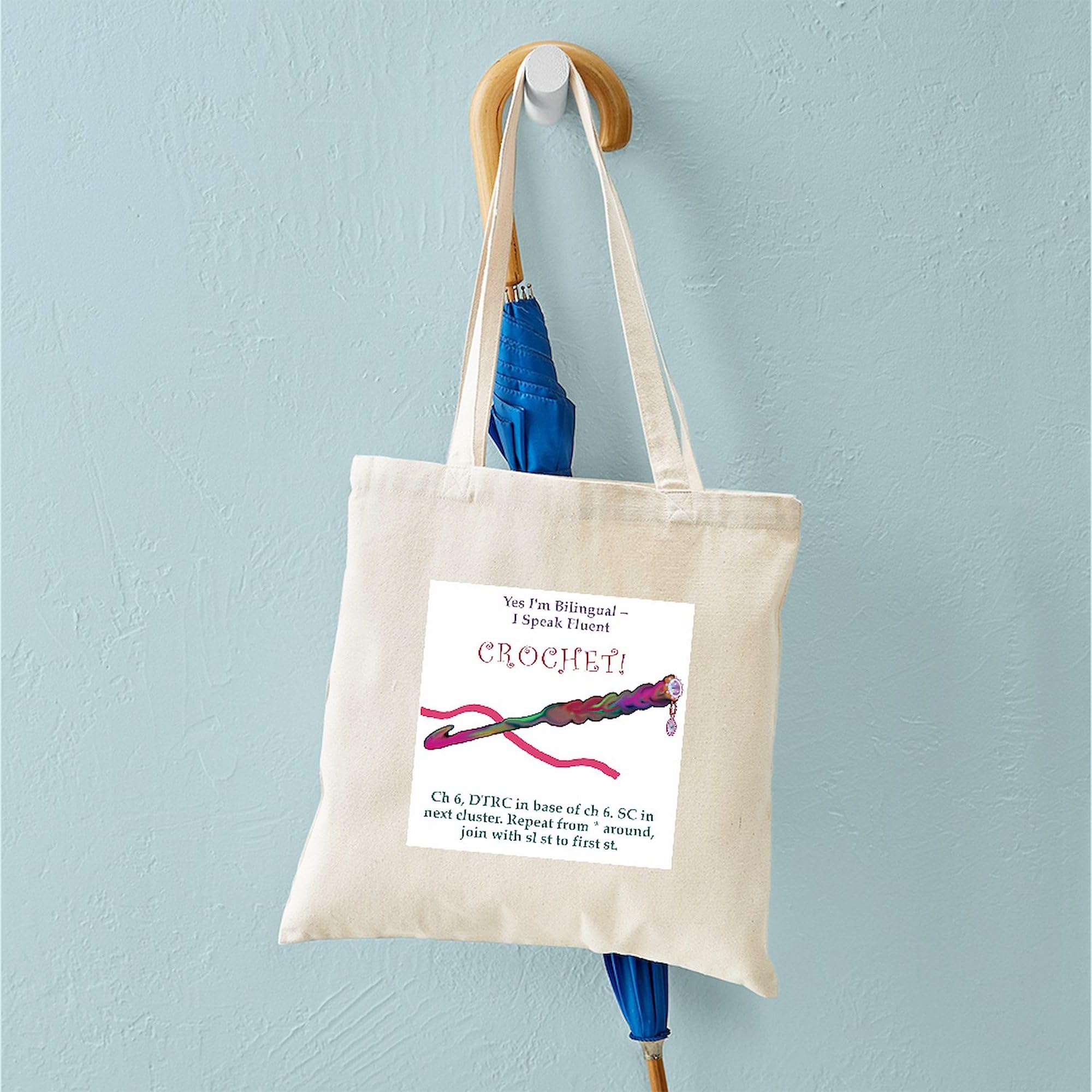 CafePress Fun Crochet Tote Bag! Canvas Tote Shopping Bag