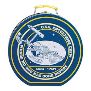 star trek enterprise shaped tin tote lunchbox