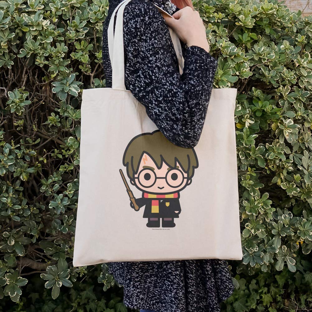 GRAPHICS & MORE Harry Potter Cute Chibi Character Grocery Travel Reusable Tote Bag