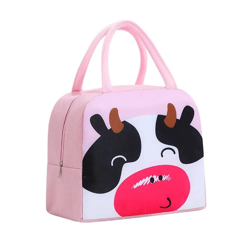 Insulated Cartoon Lunch Box/Tote Bag - Cow