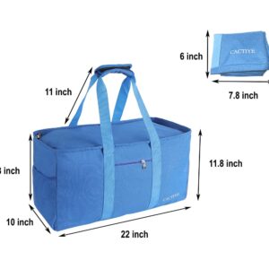 CACTIYE Reusable Grocery Shopping Bag Moving Bags for Space Saving Moving Storage For Beach, Pool, Laundry, Car Trunk