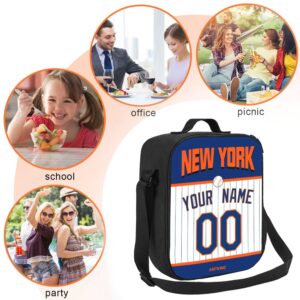 ANTKING New York Lunch Bag Custom Name and Number Lunch Box for Men Women Gifts