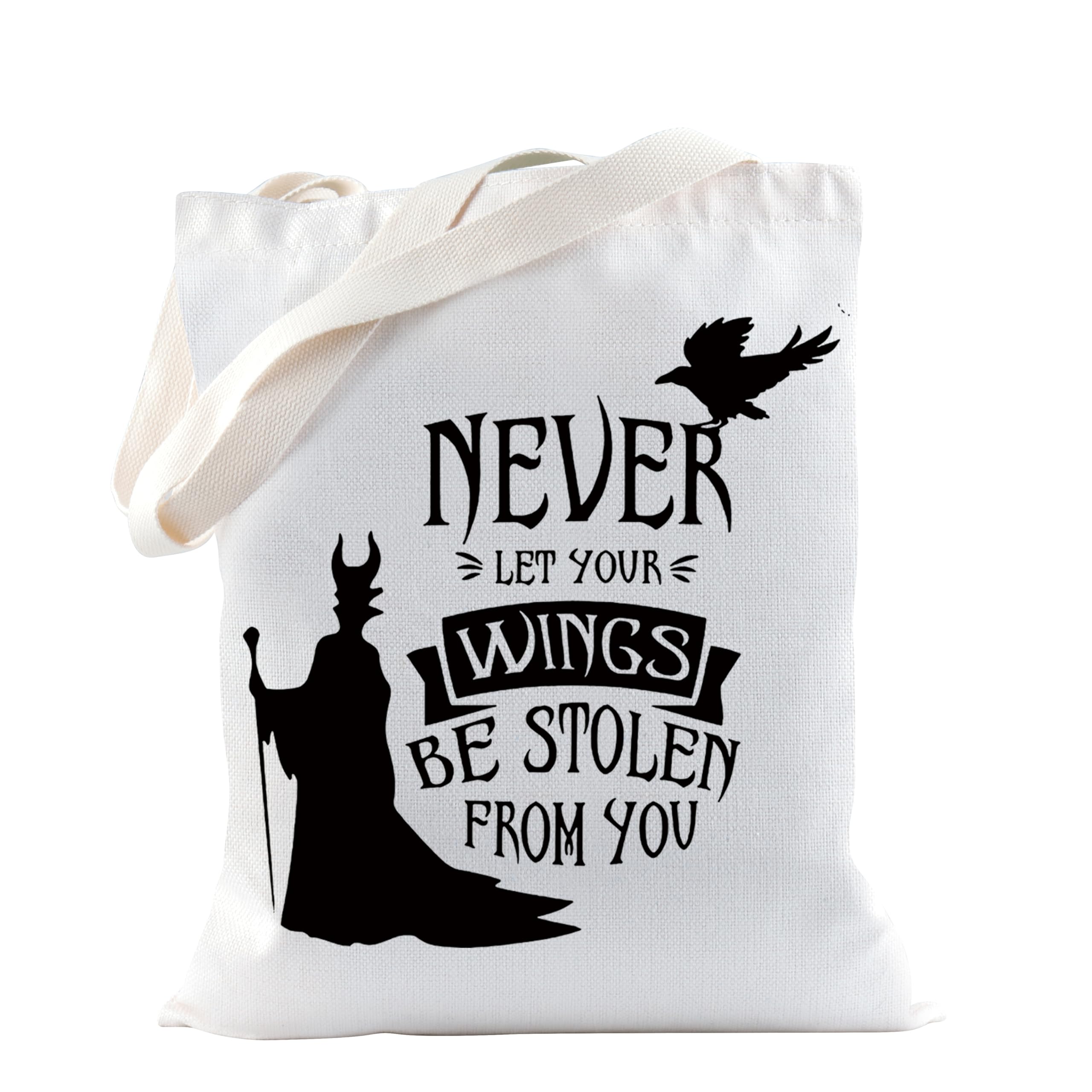 TSOTMO Evil Gift Queen Gifts Villain Queen Inspire Gift Movie Merchandise Canvas Tote Bag Witch Gifts Halloween Party Gifts For Movie Fans (Wings canvas)