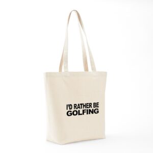 CafePress I'd Rather Be Golfing Tote Bag Canvas Tote Shopping Bag