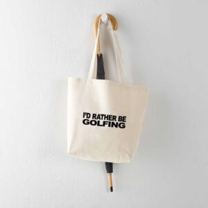 CafePress I'd Rather Be Golfing Tote Bag Canvas Tote Shopping Bag