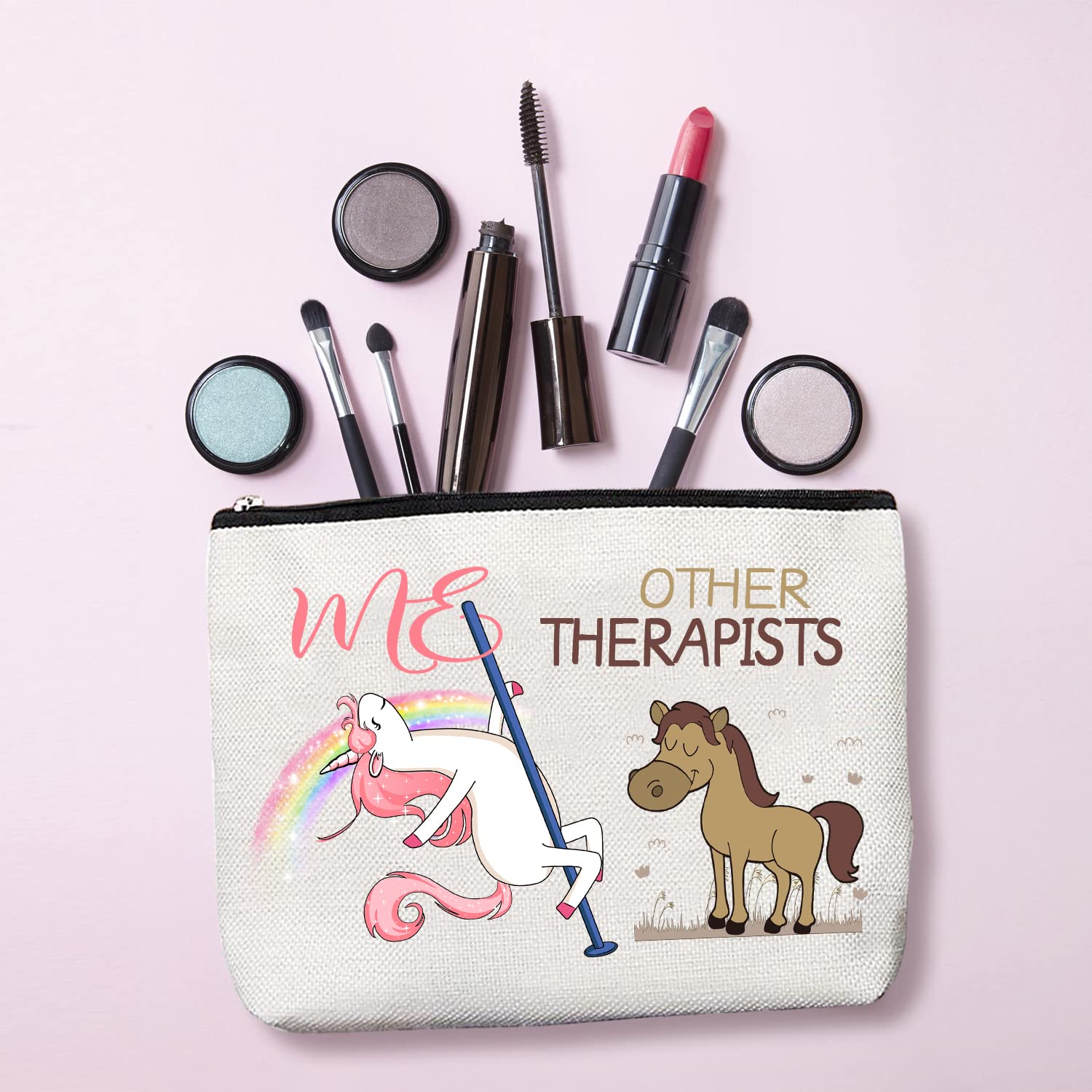 Therapist Gifts for Women,Other Therapists Me Unicorn,Gifts for Therapist Female,Funny Therapist Gifts for Women,Other Therapist Me,Other Therapists You,Therapist Makeup Bag, Other Therapist Gifts Bag