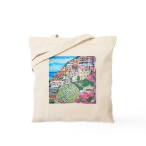 cafepress positano, italy tote bag canvas tote shopping bag