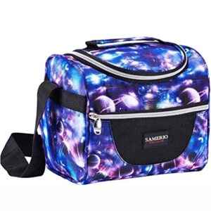 samerio lunch box for kids insulated lunch bag for boys girls cooler tote reusable bento bags smooth zipper& lightweight lunch boxes for children student with adjustable strap