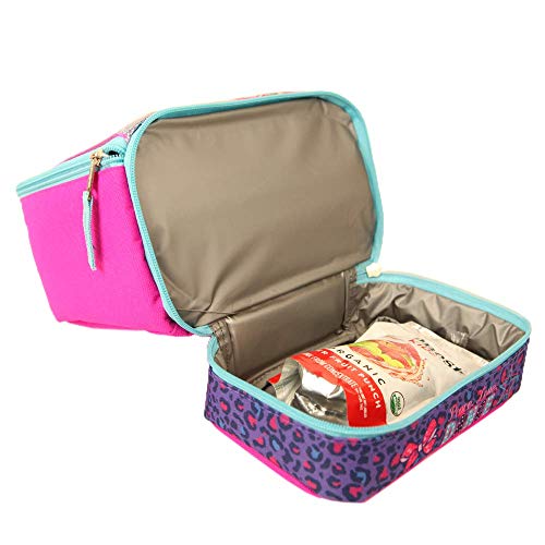 RALME Nickelodeon JoJo Siwa Lunch Box Kit with Insulated Dual Compartment for Girls