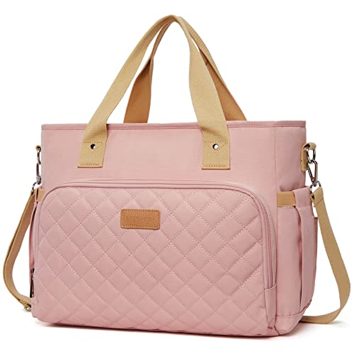 BOSTANTEN Cooler Bag, Insulated Soft Cooler Bag 13L Large Lunch Bag Cooler Tote Bag with Removable Shoulder Strap, Pink