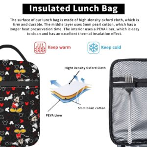 Birsppy mouse-icy Anime Cartoon Lunch bag Box Leak Proof Reusable Insulated For Office Work Reusable Portable Outdoor Manga