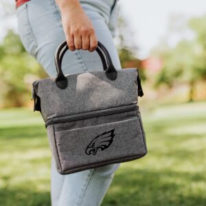 PICNIC TIME NFL Philadelphia Eagles Urban Lunch Bag - Cooler Lunch Tote - Insulated Lunch Bag, (Gray with Black Accents)