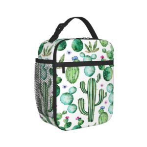 wjlksjd cactus lunch box insulated lunch bag for teen girls women reusable leakproof cooler flower lunchbox tote for kids school office work picnic beach