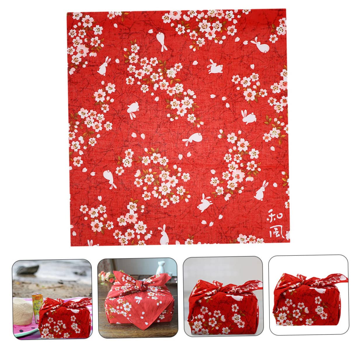 ABOOFAN Outdoor Bento Wrapper Bento Wrapping Cloth Japan Square Twisted Yarn Japanese Wrapping Cloth