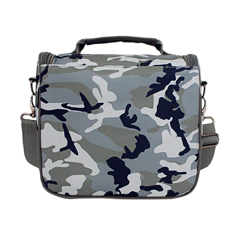 Kindness Footprint Camo Lunch Bag Insulated Lunch Box Detachable Adjustable Strap… (Camo Grey)