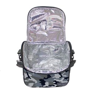 Kindness Footprint Camo Lunch Bag Insulated Lunch Box Detachable Adjustable Strap… (Camo Grey)