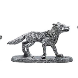 IRON WIND METALS 7 Piece Wolf Pack Set - 100% Lead-Free Pewter - Classic Fantasy Miniatures for 28mm Table Top Games - Made in USA - RAL Partha Miniatures