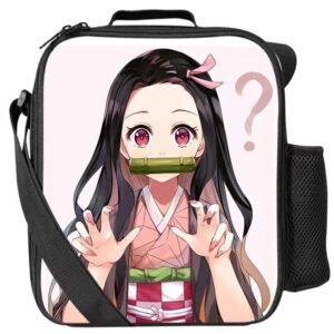 SPIRTUDE Anime Nezuko Lunch Box Cooler Bag Lunch Bag Travel Portable Storage Reusable Crossing Bag (Nezuko)