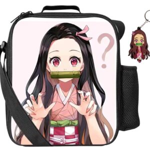 SPIRTUDE Anime Nezuko Lunch Box Cooler Bag Lunch Bag Travel Portable Storage Reusable Crossing Bag (Nezuko)