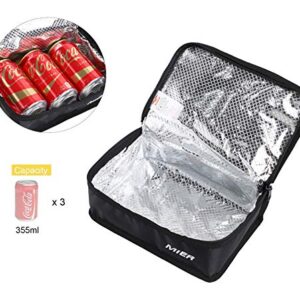 MIER 2 Compartment Lunch Bag and Small Lunch Bag