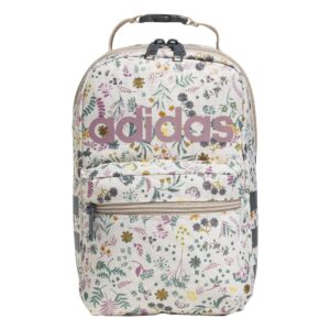 adidas santiago 2 insulated lunch bag, woodland floral chalk white/wonder beige, one size