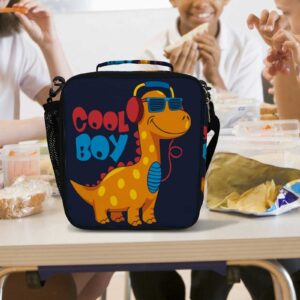 Vantaso Kids Lunch Box Bag Cute Dinosaur Insulated Cooler Bag for Men Women Picnic Travel School