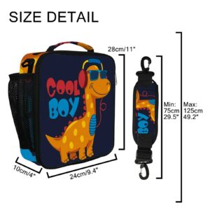 Vantaso Kids Lunch Box Bag Cute Dinosaur Insulated Cooler Bag for Men Women Picnic Travel School