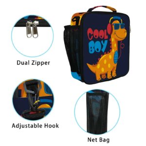 Vantaso Kids Lunch Box Bag Cute Dinosaur Insulated Cooler Bag for Men Women Picnic Travel School