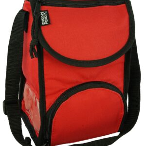 Ensign Peak Deluxe Insulated Lunch Sack with Adjustable Strap, Zipper Pocket and Leak Proof, Red