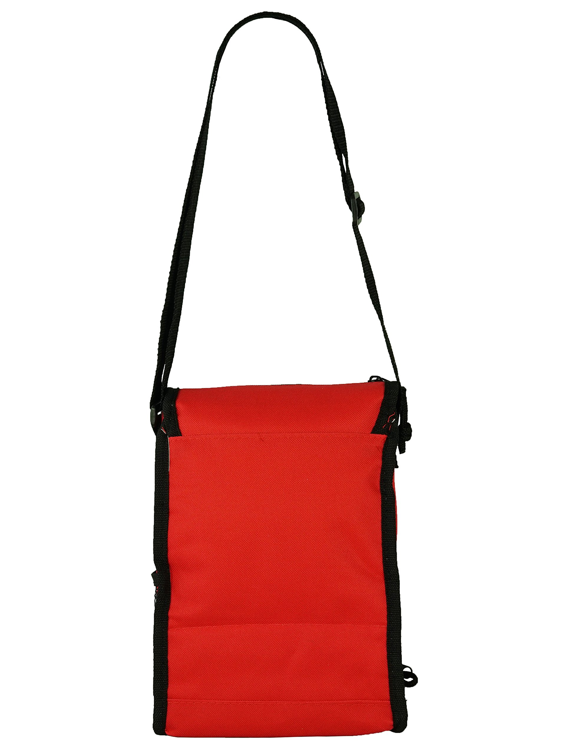 Ensign Peak Deluxe Insulated Lunch Sack with Adjustable Strap, Zipper Pocket and Leak Proof, Red