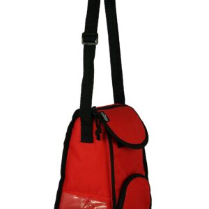 Ensign Peak Deluxe Insulated Lunch Sack with Adjustable Strap, Zipper Pocket and Leak Proof, Red