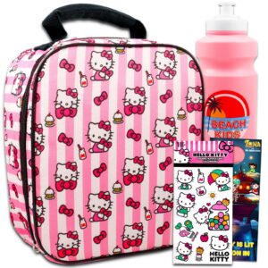 hello kitty lunch box for girls set - hello kitty lunch box, water bottle, decal, more | hello kitty lunch bag