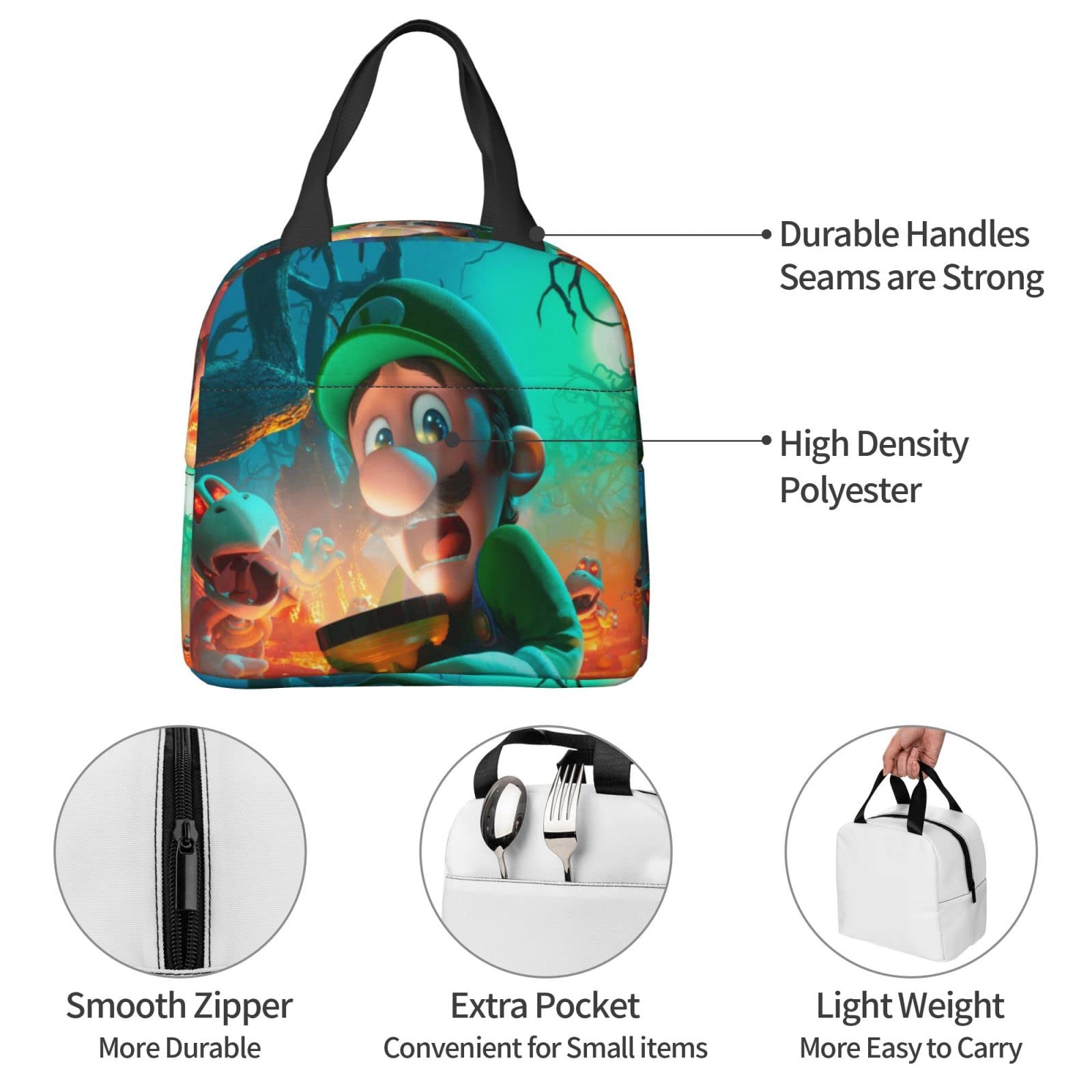 Awetmud Cartoon Lunch Box Portable Lnsulation Multifunctional Lunch Bag For Office Work Picnic