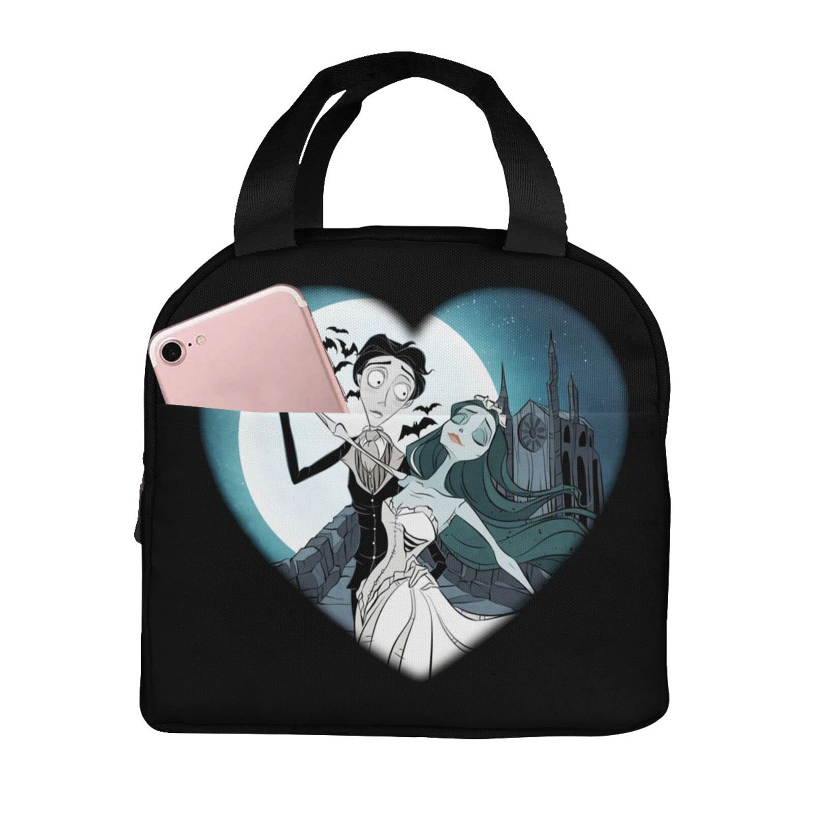 Corpse Bride Lunch Box Travel Bag Reusable Insulated Lunch Bags Picnic Tote Bag