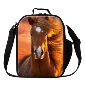 dispalang horse 3d printed lunch bags for children small insulated cooler bag messenger lunch box bags