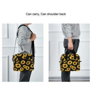 SUABO Lunch Bag Tote Bag Sunflower Pattern Lunch Bag for Women Men Insulated Lunch Cooler Bag