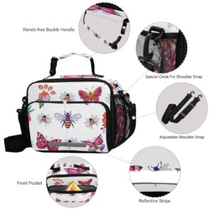 KOCOART Nylon Meal Holder with Adjustable Shoulder Strap, Large Capacity, Suitable for Women and Men, Great Gift Idea