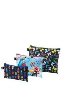 loqi wild insects, bird, butterflies zip pockets